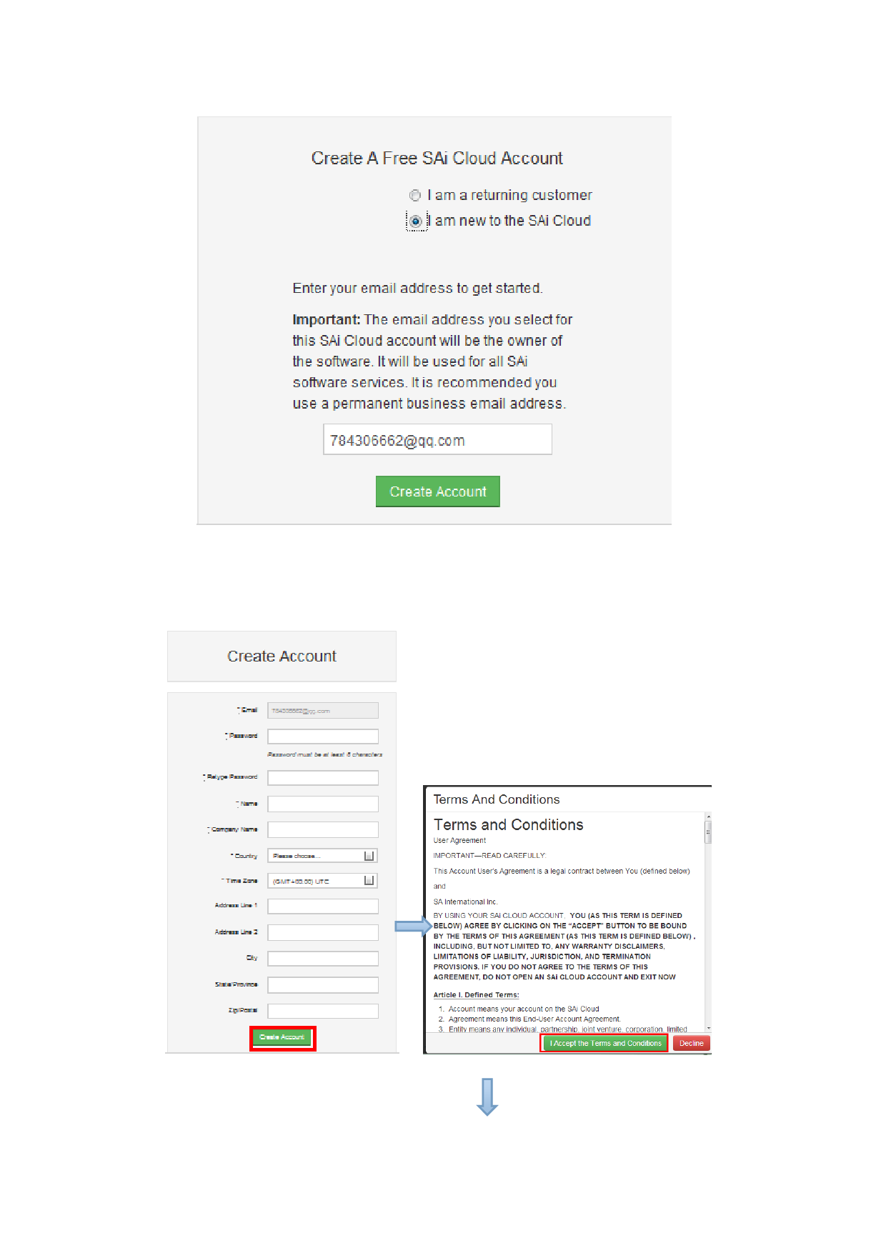 email then complete the information fields (Page 8 / 12) Installation_Activation Guide